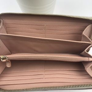 Coach | Bags | Coach Ivory Accordion Zip Wallet Wfloral Cutouts | Poshmark